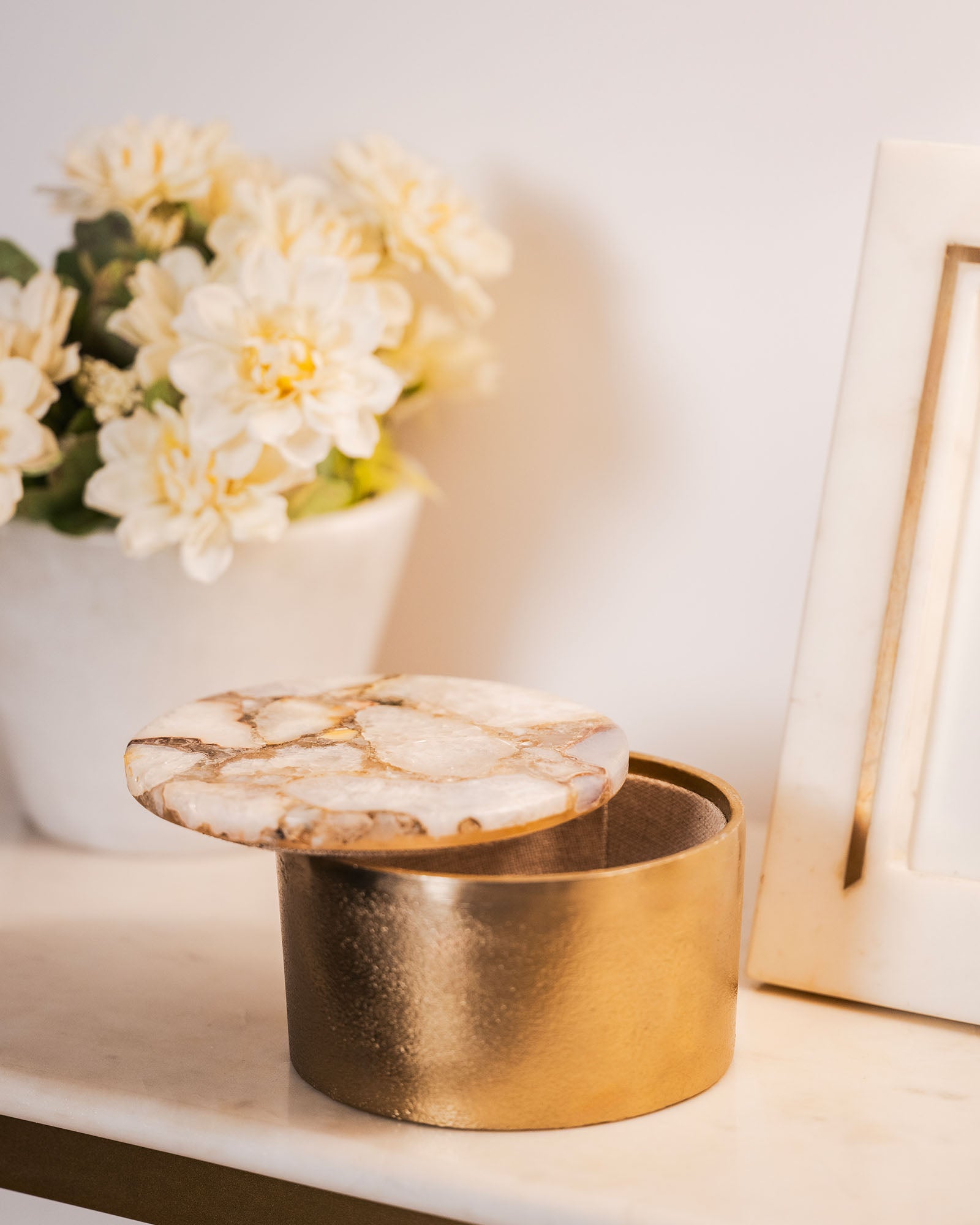 Athena Cylindrical Box | Handcrafted Luxury Home Accessory Online | Aalaya