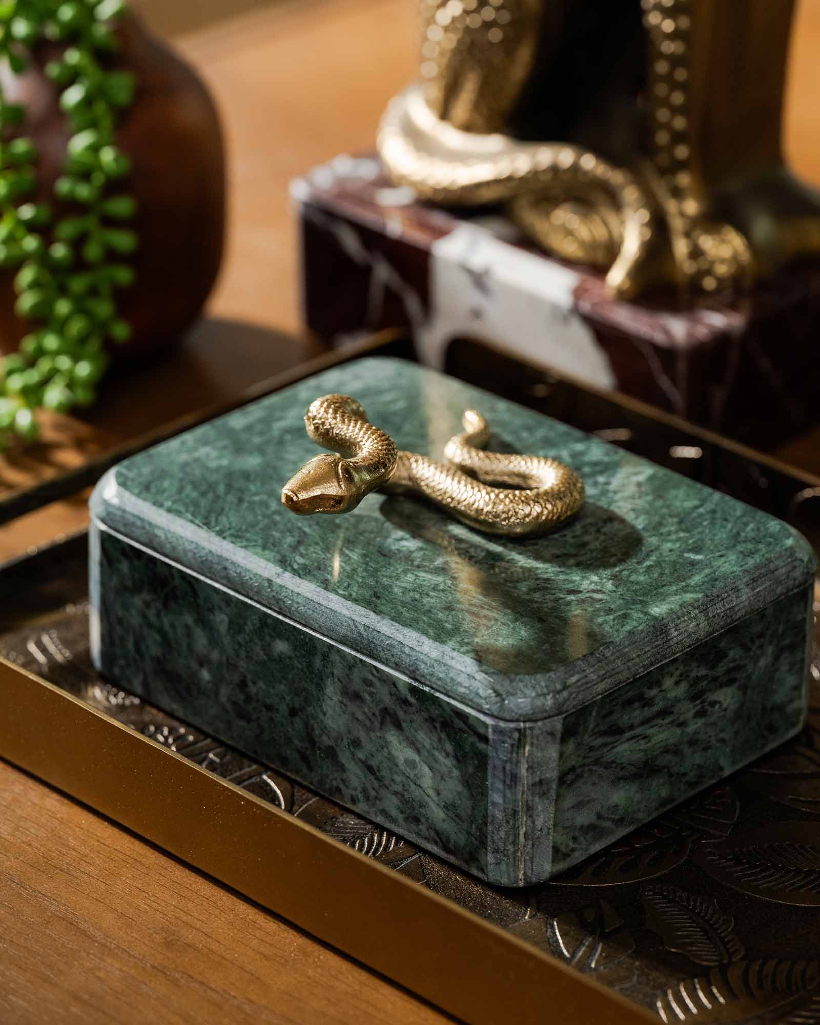 Leticia Green Box | Decorative Storage Box for Luxury Home Decor