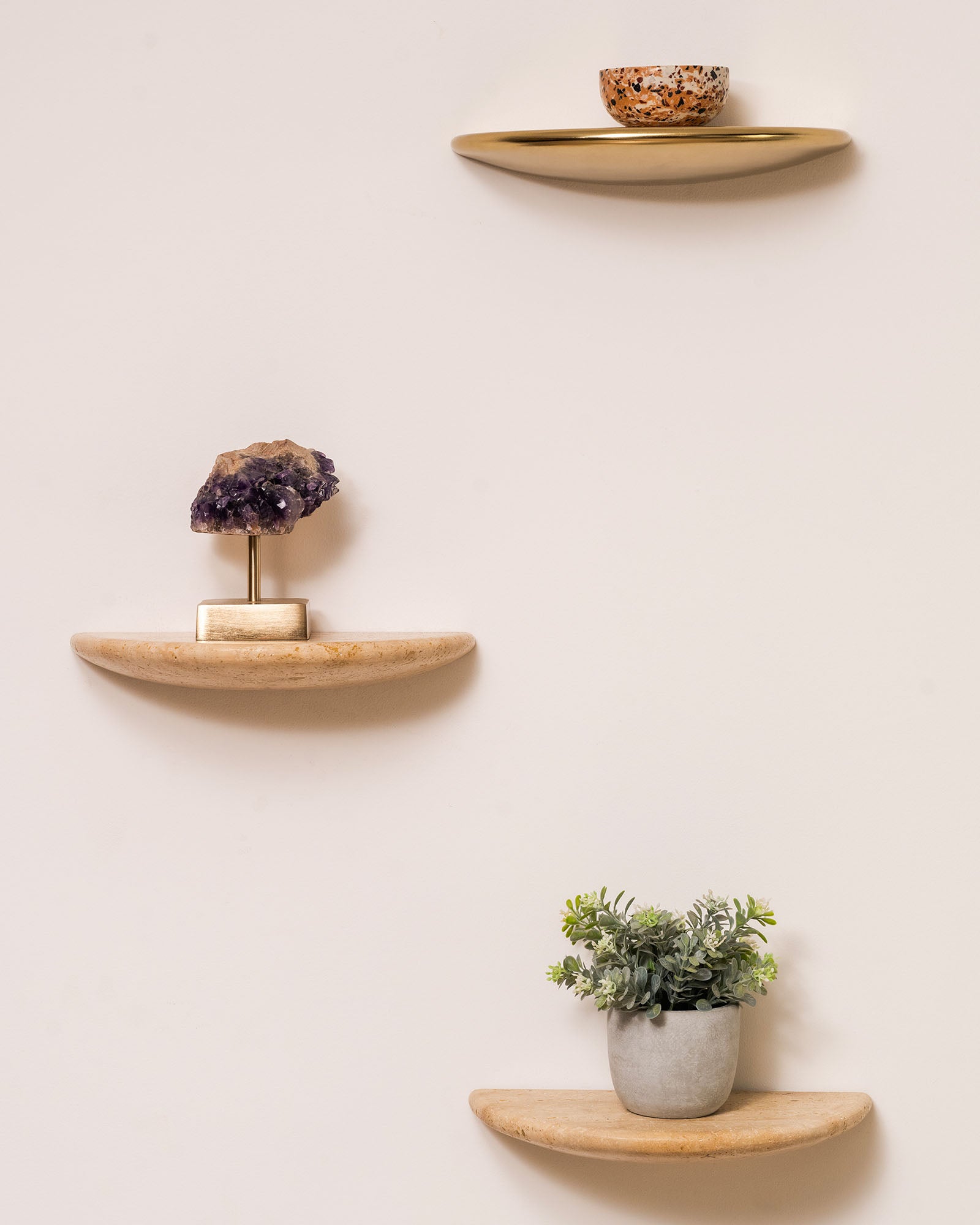 Athena Floating Shelves Set of 3 | Luxury Wall Decor | Aalaya